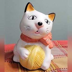 None | Accents | Vintage Porcelain Cat String Holder | Poshmark